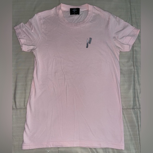 Valfre | Tops | Valfre Pastel Pink Tee With Comb Graphic | Poshmark
